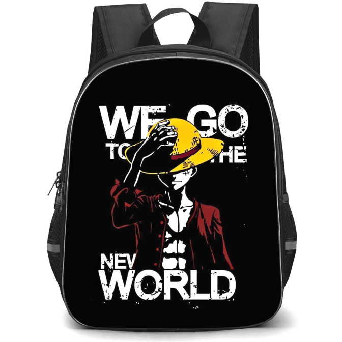 One Piece Luffy Backpack StudentPack - Luffy Portrait We Go To The New ...