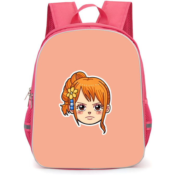 One Piece Nami Backpack StudentPack - Nami Chibi Head Sticker | Trendapack