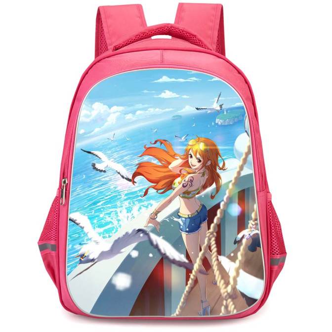 One Piece Nami Backpack StudentPack - Nami Standing On Ship | Trendapack