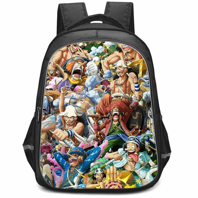 One Piece Usopp Backpack StudentPack - Usopp Collage | Trendapack