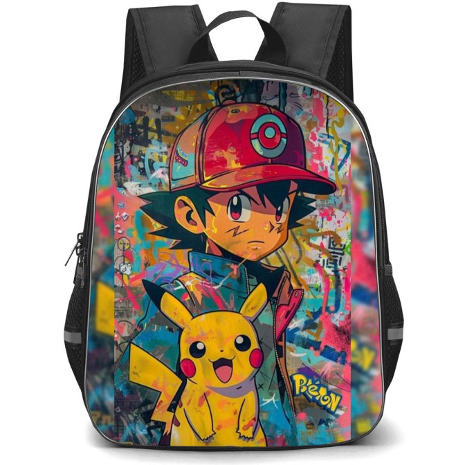 Pokemon Backpack StudentPack - Pokemon Ash Pikachu Pop Art | Trendapack