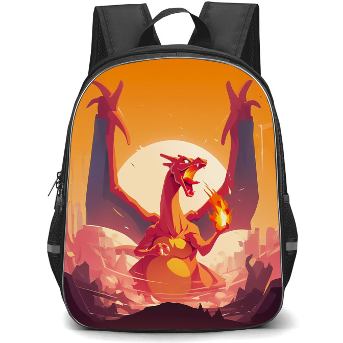 Pokemon Charizard Backpack StudentPack - Charizard Screaming Holding ...