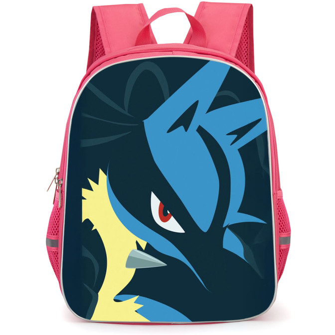 Pokemon Lucario Backpack StudentPack - Lucario Face Minimalist Art ...