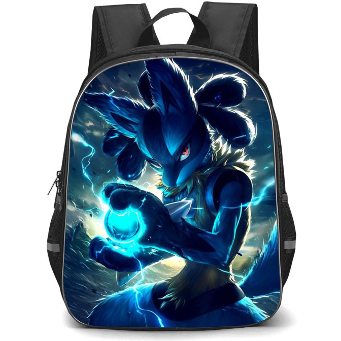 Pokemon Lucario Backpack StudentPack - Lucario Power Ball 3D Art ...