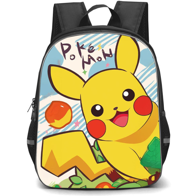 Pokemon Pikachu Backpack StudentPack - Pikachu Smile Cartoon Art ...