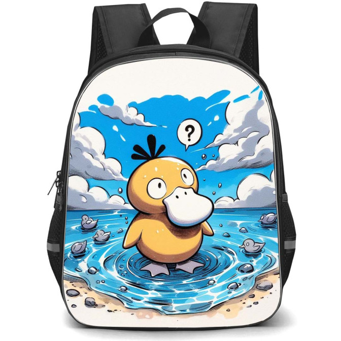 Pokemon Psyduck Backpack StudentPack - Psyduck Question Mark Cartoon ...