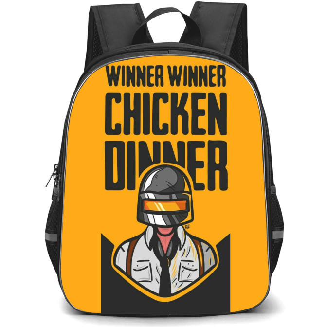 PUBG Backpack StudentPack - PUBG Chicken Poster Orange Background ...