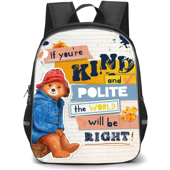 Paddington Backpack StudentPack - Paddington Bear Eating Bread Poster ...