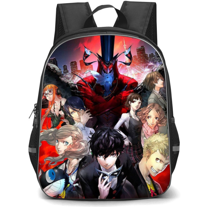 Persona 5 Backpack StudentPack - Characters Masked Off City Background ...
