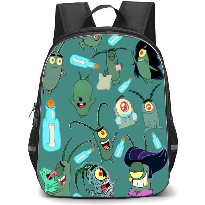 Plankton Backpack StudentPack - Plankton Roses Shuffle Illustration Art ...