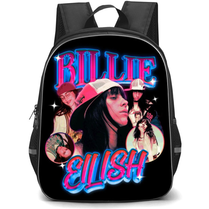 Billie Eilish Backpack StudentPack - Billie Eilish Retro Style Sticker ...