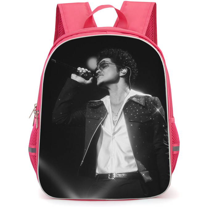 Bruno Mars Backpack StudentPack - Bruno Mars Singing Grayscale Poster ...