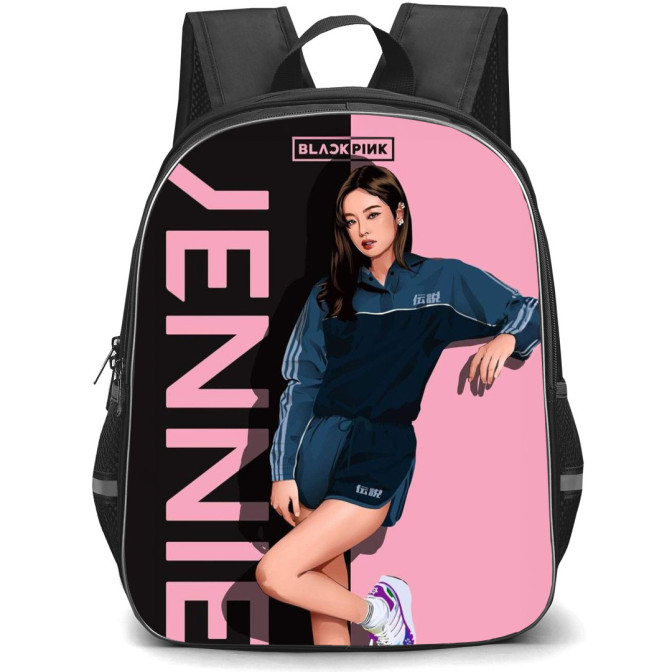 Jennie Kim Backpack StudentPack - Jennie Kim BlackPink Cartoon Standing ...