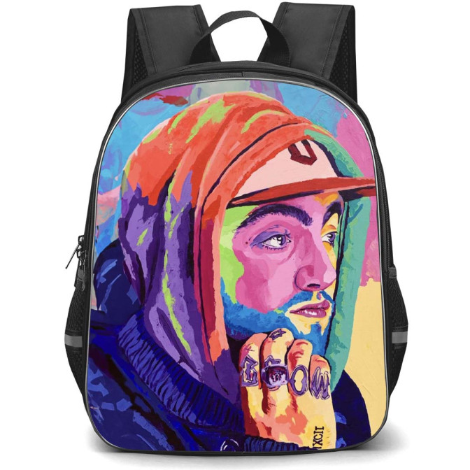Mac Miller Backpack StudentPack - Mac Miller Side Portrait WaterColor ...