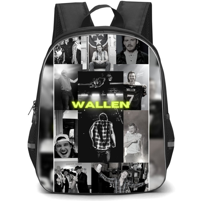 Morgan Wallen Backpack StudentPack - Morgan Wallen Grayscale Collage Poster | Trendapack