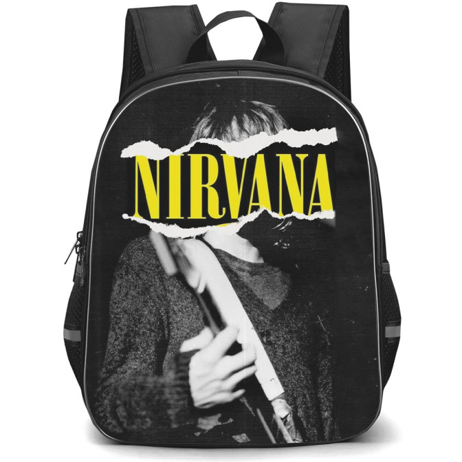 Nirvana Backpack StudentPack - Nirvana Fan Made Grayscale Poster ...