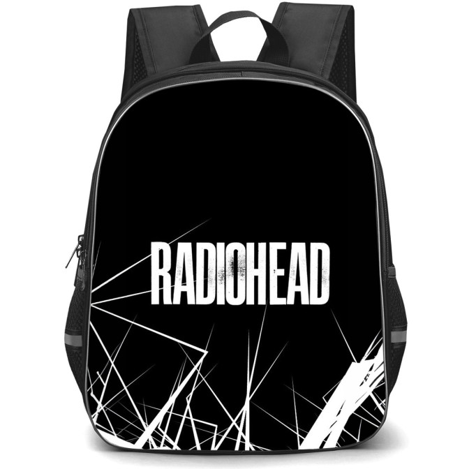 Radiohead Backpack StudentPack - Radiohead Black And White Fant Art ...