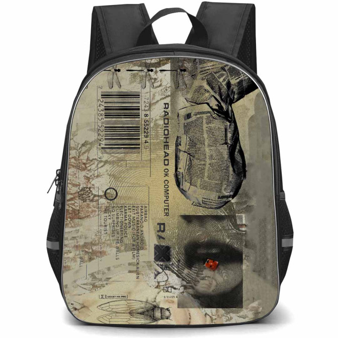 Radiohead Backpack StudentPack - Radiohead Vintage Newspaper Poster ...