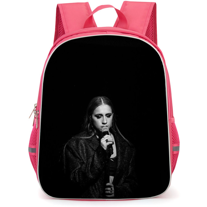 Tate McRae Backpack StudentPack - Tate McRae Singing Grayscale Poster | Trendapack