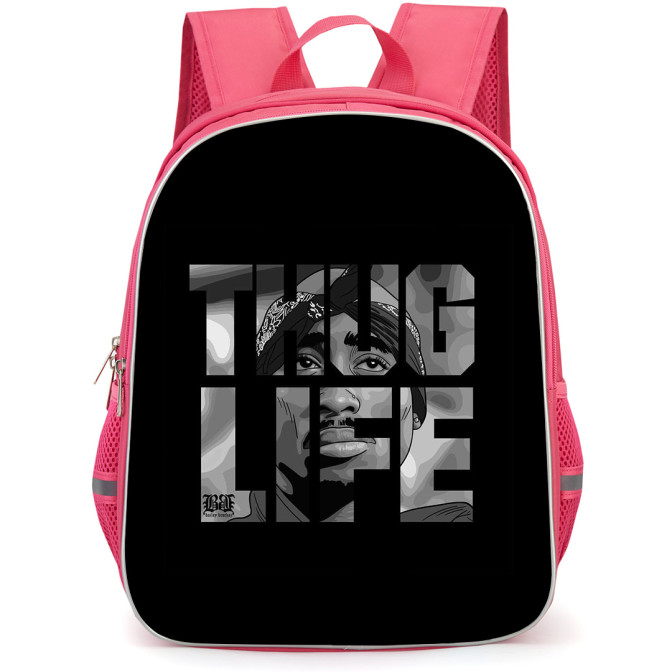 Tupac Shakur Backpack StudentPack - Tupac Shakur Thug Life Word Art ...