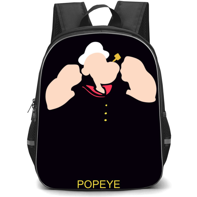 Popeye Backpack StudentPack - Popeye Icon Art Black Background | Trendapack