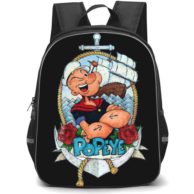 Popeye Backpack StudentPack - Popeye Portrait Drawing Art | Trendapack