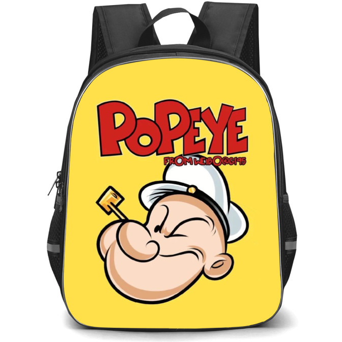 Popeye Backpack StudentPack - Popeye Portrait Yellow Background ...