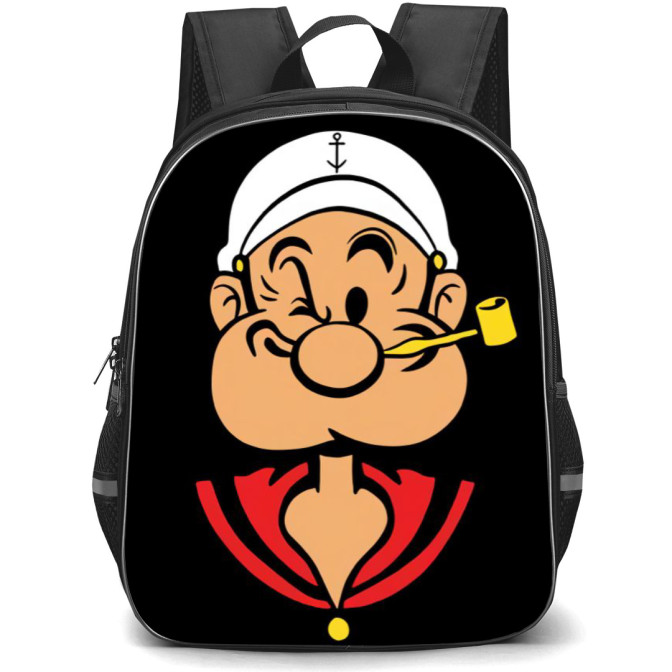 Popeye Backpack StudentPack - Popeye Wink Portrait Black Background ...
