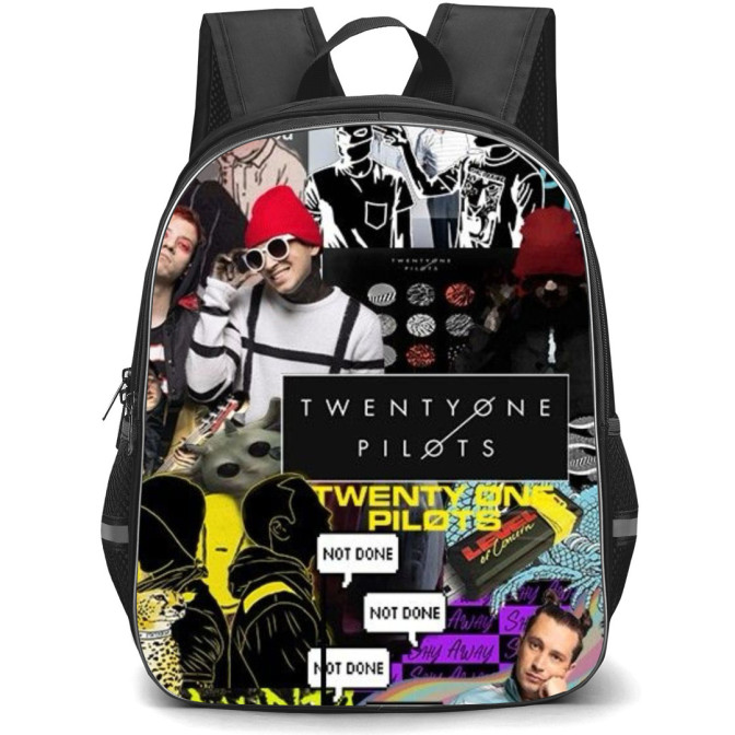 Pop Star Twenty One Pilots Backpack StudentPack - Not Done Collage ...
