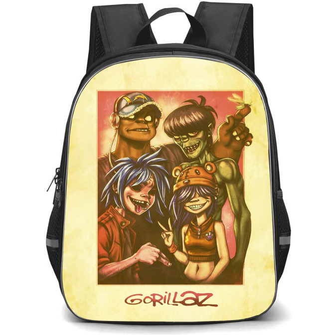 Gorillaz Backpack StudentPack - Gorillaz Artwork By EddieHolly Poster ...