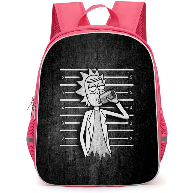 Rick And Morty Backpack StudentPack - Rick And Morty Grayscale Badass ...