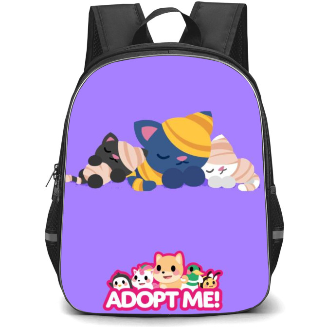 Roblox Adopt Me Cat Backpack StudentPack - Cats Sleeping Cartoon Art ...
