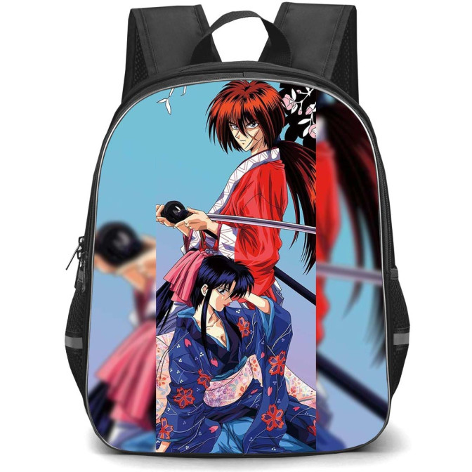 Rurouni Kenshin Kenshin Himura Backpack StudentPack - Kenshin Himura And Kaoru Kamiya Poster Art ...