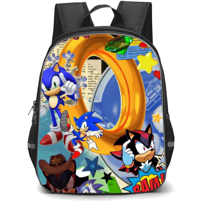 Sonic The Hedgehog School Backpack StudentPack - Sonic and Ring Collage ...