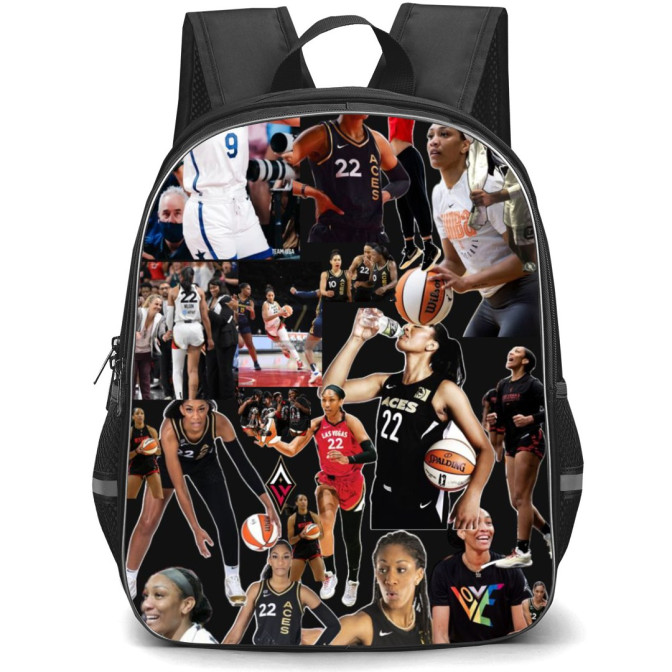 WNBA Aja Wilson Backpack StudentPack - Aja Wilson Collage Poster ...