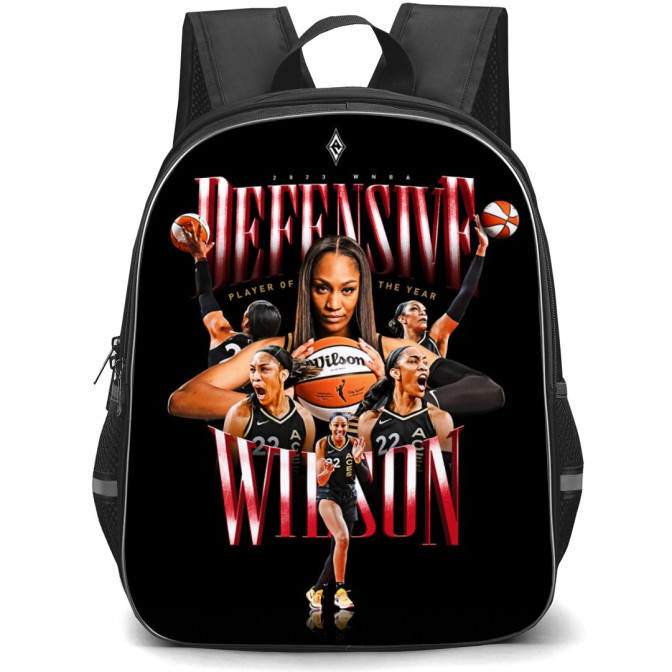WNBA Aja Wilson Backpack StudentPack - Aja Wilson Defensive Player of ...