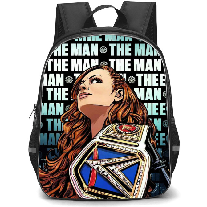 WWE Becky Lynch Backpack StudentPack - Becky Lynch The Man Cartoon Art ...