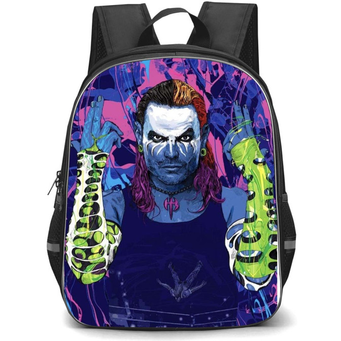 WWE Jeff Hardy Backpack StudentPack - Jeff Hardy Portrait Cartoon Art ...