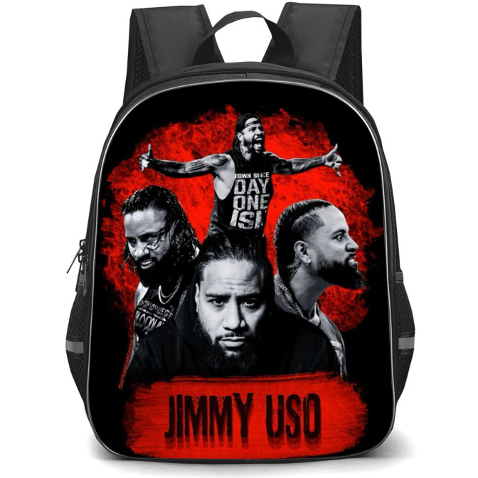 WWE Jimmy Uso Backpack StudentPack - Jimmy Uso Collage Black Background ...