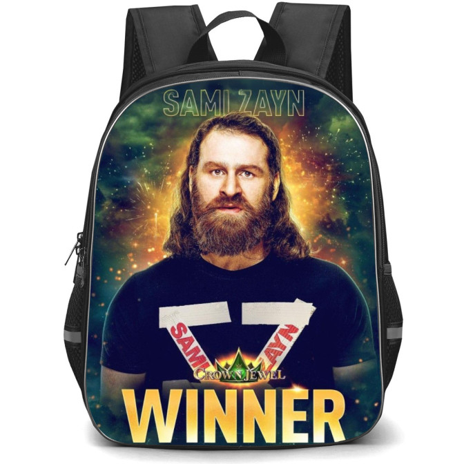 WWE Samy Zayn Backpack StudentPack - Samy Zayn Winner Portrait | Trendapack