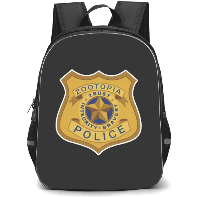 Zootopia Backpack Student Pack - Police Badge Cartoon Art Sticker ...