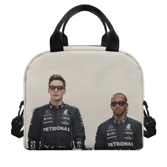 F1 Formula One Lunch Box - Lewis Hamilton And George Russell Poster ...