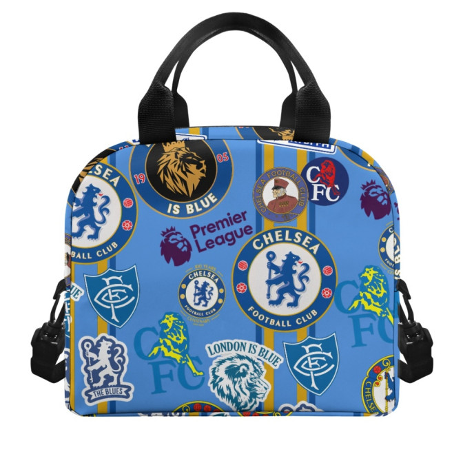 Chelsea F.C Lunch Box - Chelsea F.C Mania Collage Logo | Trendapack