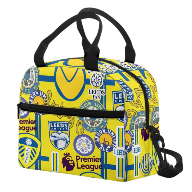Leeds United F.C Lunch Box - Leeds United F.C Mania Collage Logo ...