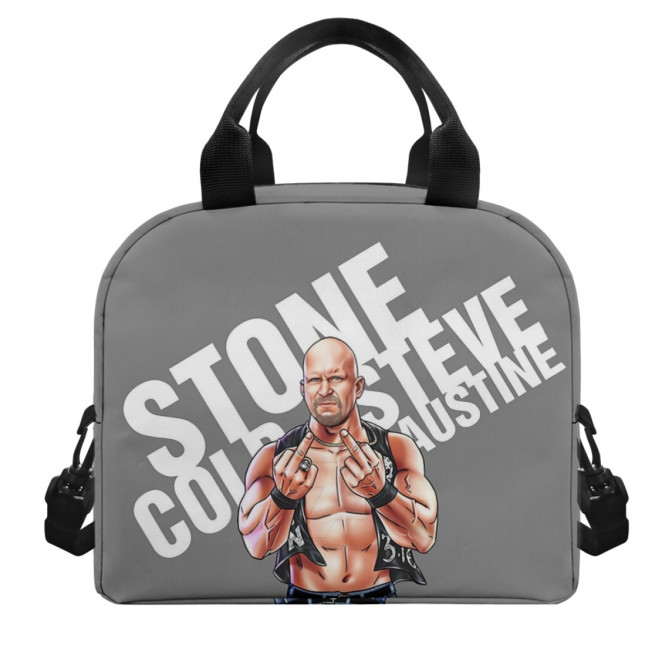 WWE Steve Austin Lunch Box - Steve Austin Bad Finger Portrait Cartoon ...