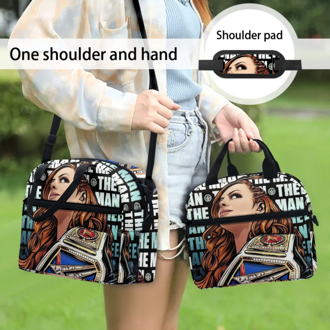 WWE Becky Lynch Lunch Box - Becky Lynch The Man Cartoon Art | Trendapack