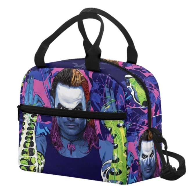 WWE Jeff Hardy Lunch Box - Jeff Hardy Portrait Cartoon Art | Trendapack