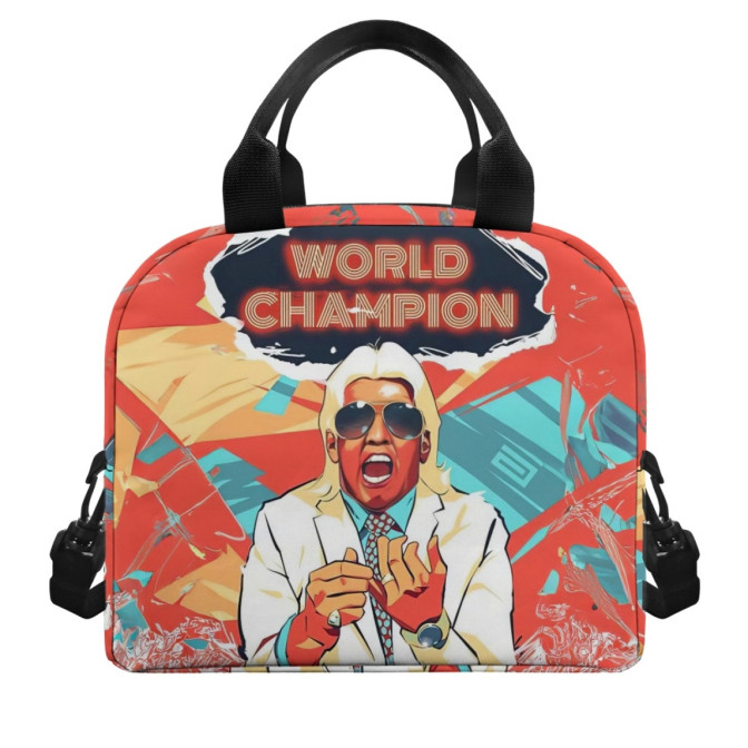 WWE Ric Flair Lunch Box - Ric Flair Portrait Word Champion Poster ...