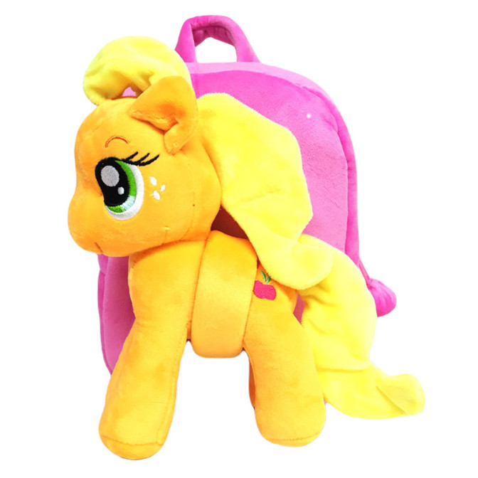 My Little Pony Applejack Plush Kids Preschool Kindergarten Backpack ...