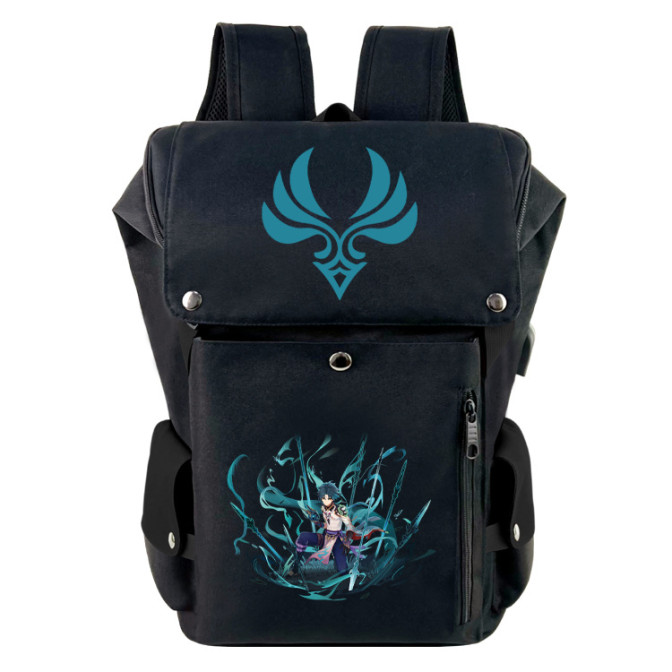 Genshin Impact Xiao Backpack With USB Charger | Trendapack